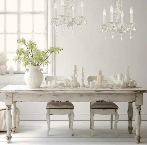 Beautiful White Shabby Chic Dining Tables