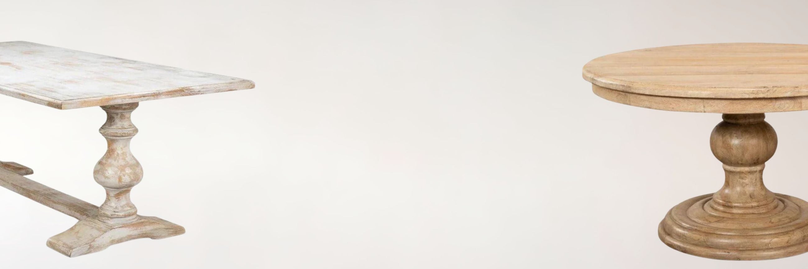 Rustic Dining Tables | Farmhouse Plank Tops & Distressed Wood Tables