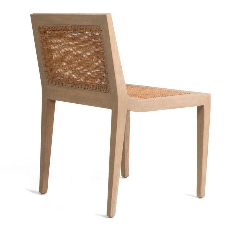 Modern Natural Rattan Curved Dining Chair