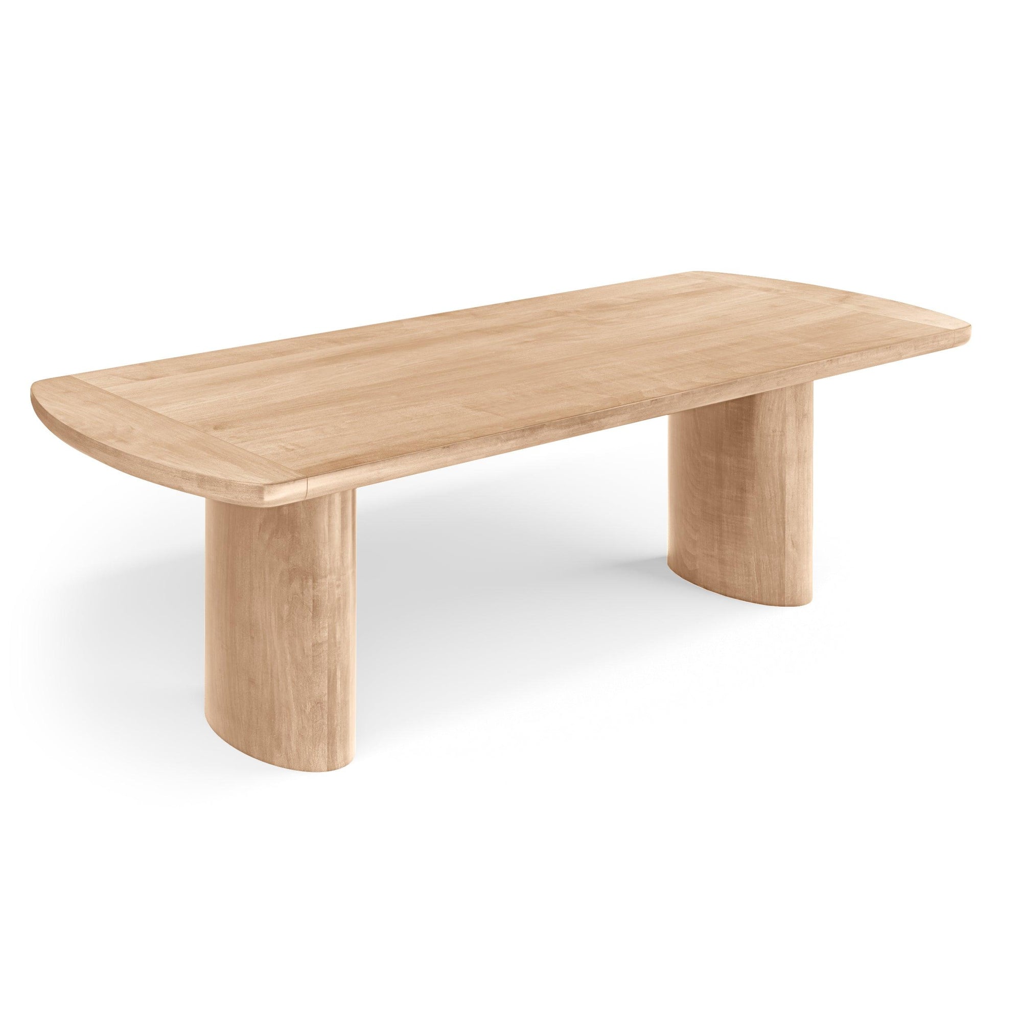 Natural Wood Slab Leg Dining Table | Extendable Table