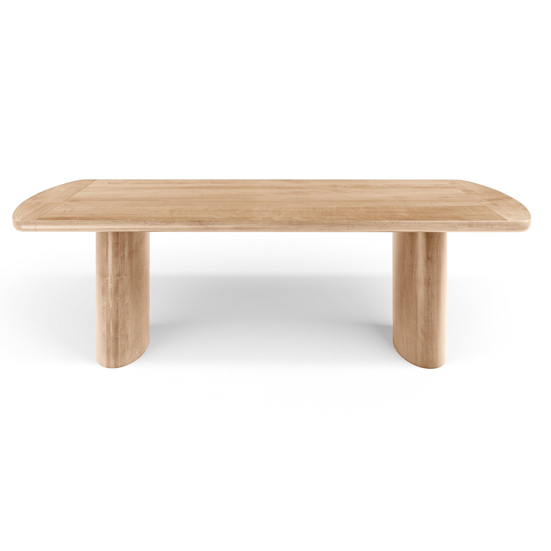 Natural Wood Slab Leg Dining Table | Extendable Table