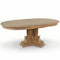 Expandable Rustic Italian Oval Dining Table | Ornate Pedestal Base