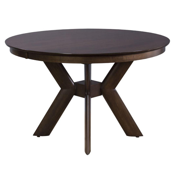 Mid Century Flair Round Dining Table | Extendable Table
