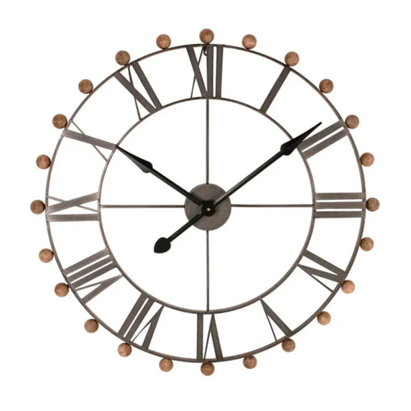 Distressed Bronze Roman Numeral Rustic Wall Clock