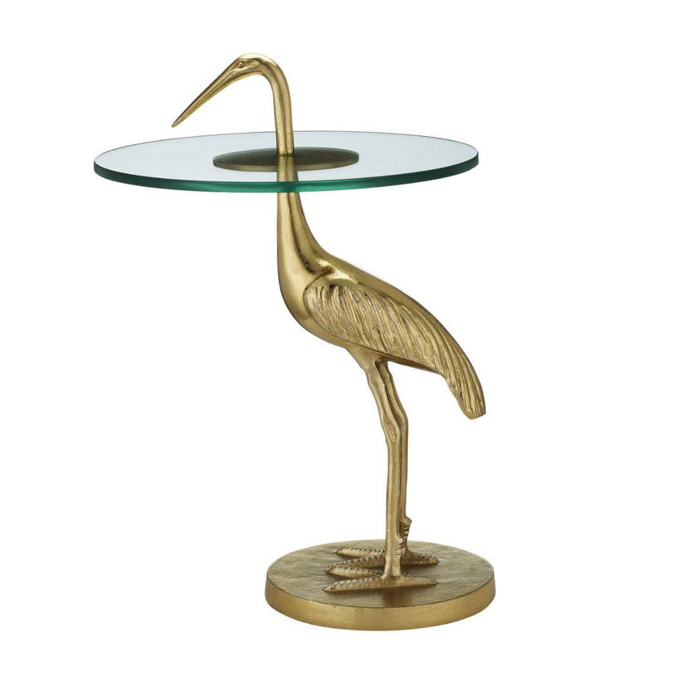 Elegant Gold Bird Design Accent Table | Contemporary Design