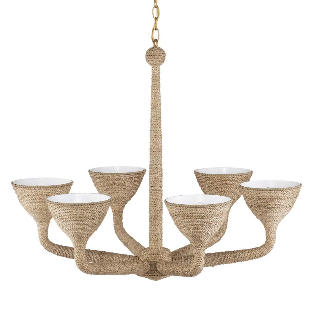 Natural Abaca Chandelier | Natural Coastal Style