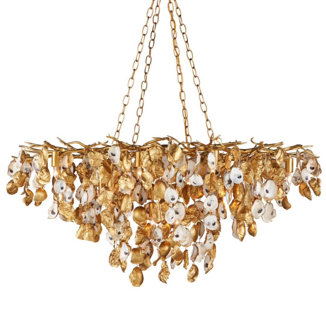 Dripping Gold Shells Chandelier | Contemporary Glam Style
