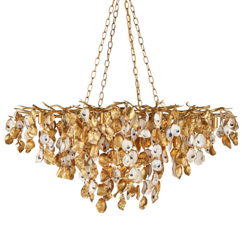 Dripping Gold Shells Chandelier | Contemporary Glam Style