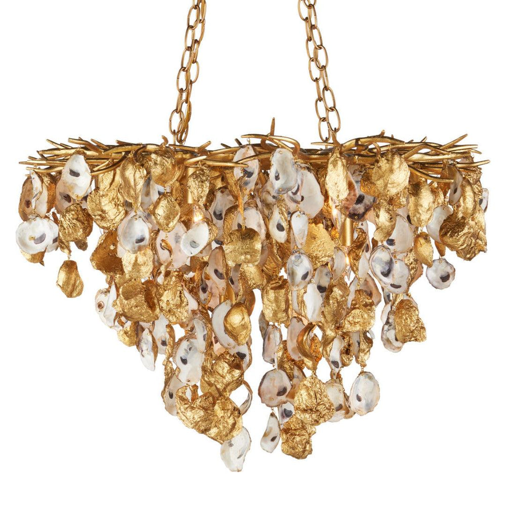 Dripping Gold Shells Chandelier | Contemporary Glam Style