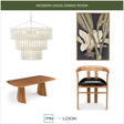 Modern Curved Slab Leg Dining Table | Extendable Table