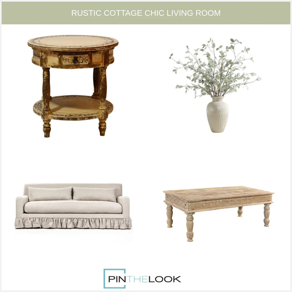 Angelique Scroll Top Accent Table with Painted Scrolls