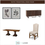 Ivory High Back Dining Chairs - Set of 2