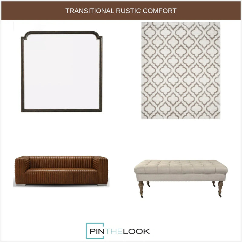 Natural Linen Maison Tufted Oak Ottoman