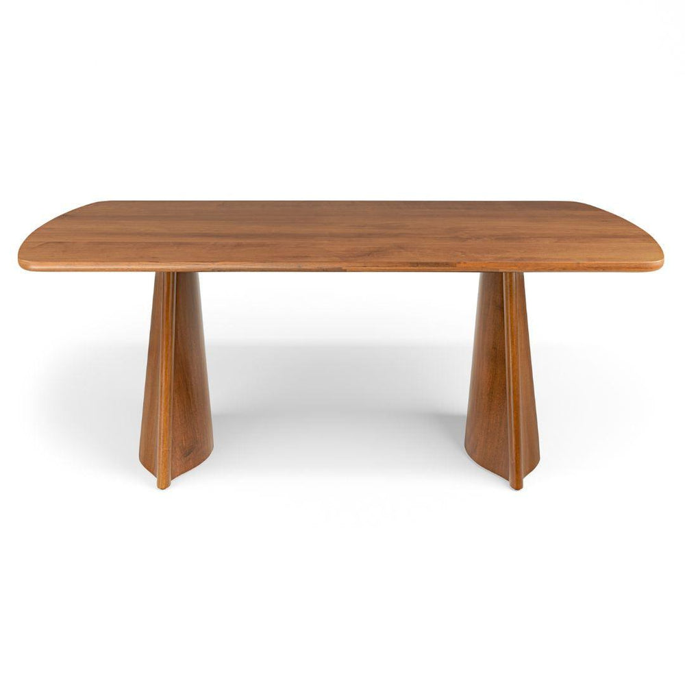 Modern Curved Slab Leg Dining Table | Extendable Table