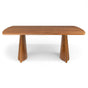 Modern Curved Slab Leg Dining Table | Extendable Table