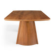 Modern Curved Slab Leg Dining Table | Extendable Table