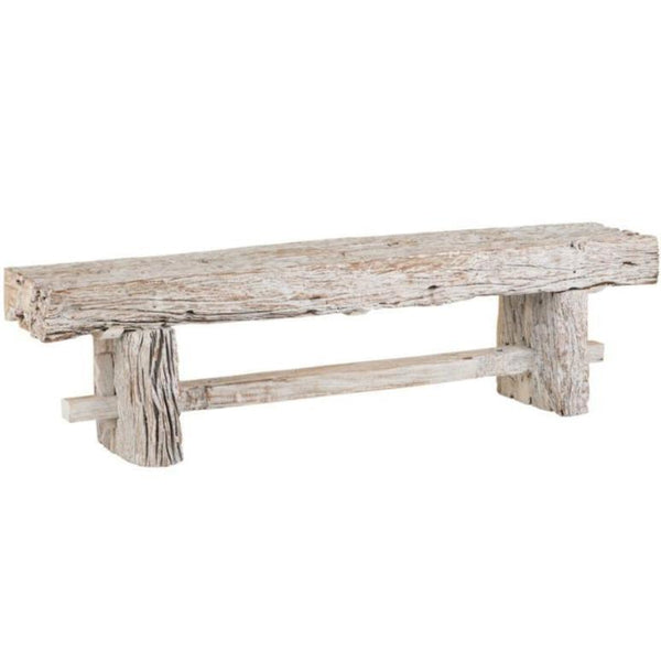 Aged Reclaimed Trestle Bench | Natural Coastal Style