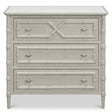 White Porcelain Top Bamboo Side Chest