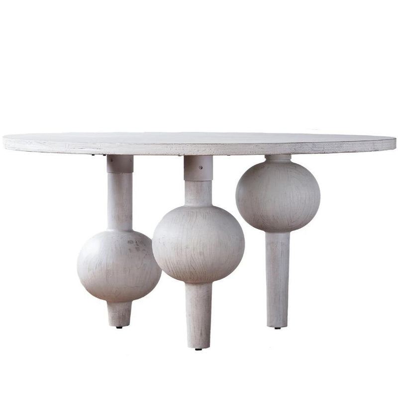 Funky Bubble Leg White Dining Table