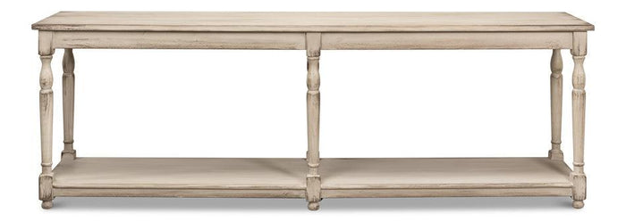 Aged Grey French Country Console Table