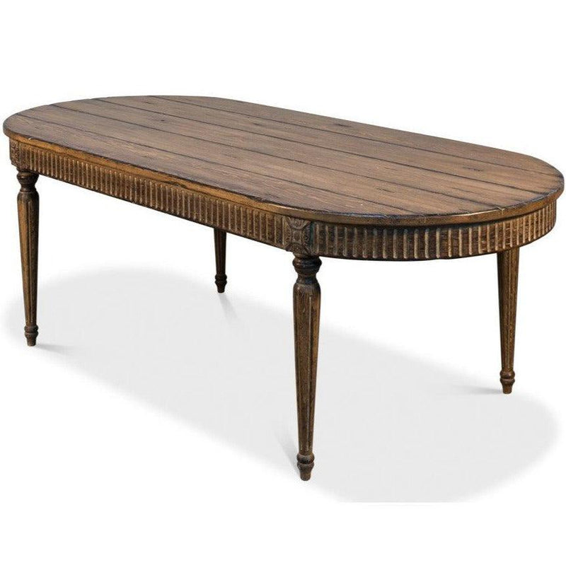 Rustic Dining Tables | Farmhouse Plank Tops & Distressed Wood Tables