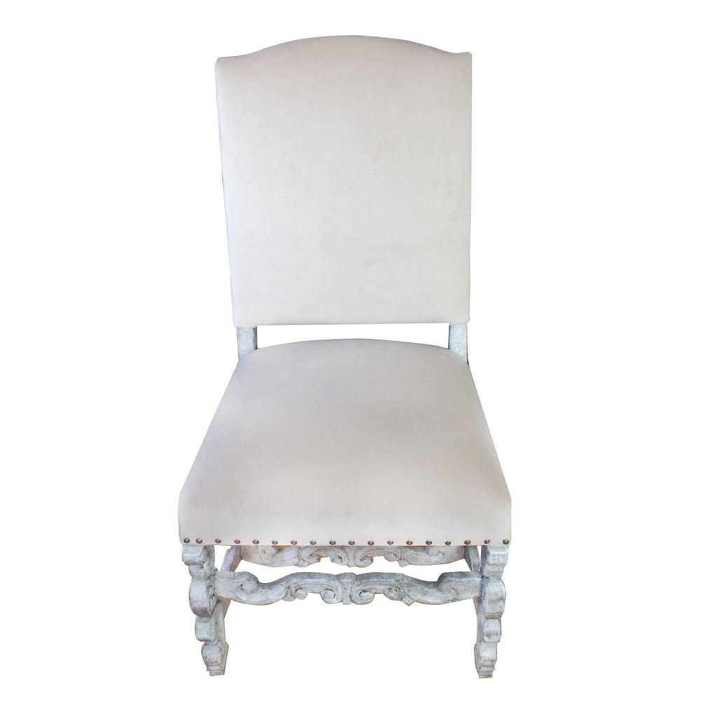 Prestige French Bianca Chair | Scroll Base White Dining Chair