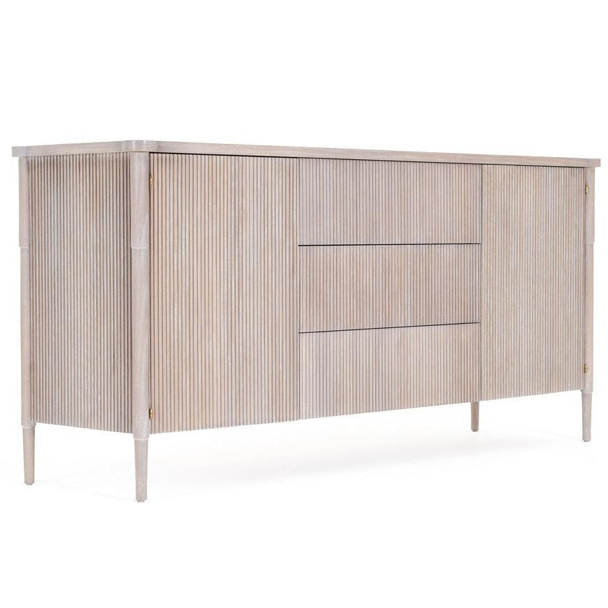 Bleached Oak Ribbed Sideboard