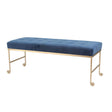 Antique Silver Metal Base Bench | Custom Fabrics Available.