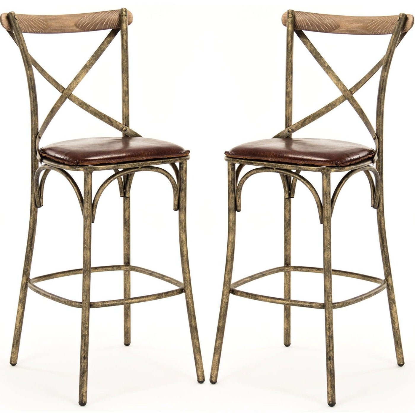Bronzed Cafe Bar Stools | Rustic Bar Stools