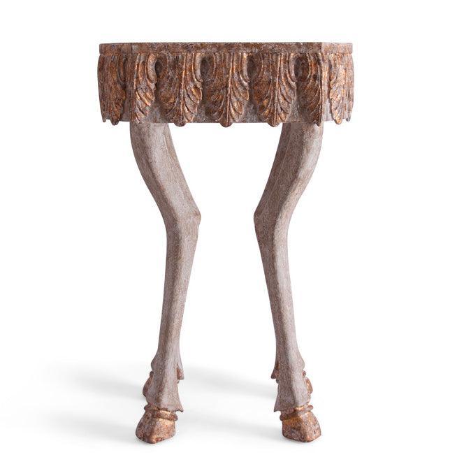 Bronzed Stag Leg Accent Table - Rustic Retreat