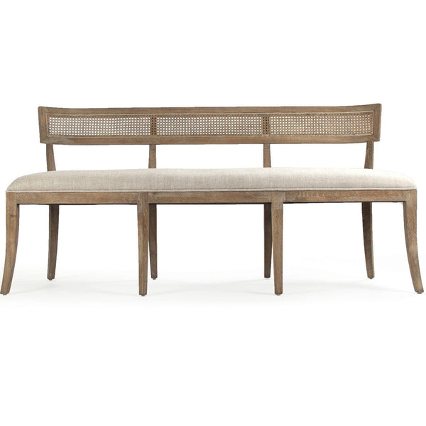 Curved Circular Shapes Rattan Bench – Belle Escape