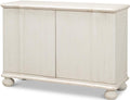 Clarisse Antique White Ribbed 2-Door Cottage Chic Sideboard