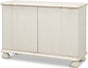 Clarisse Antique White Ribbed 2-Door Cottage Chic Sideboard