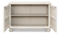 Clarisse Antique White Ribbed 2-Door Cottage Chic Sideboard