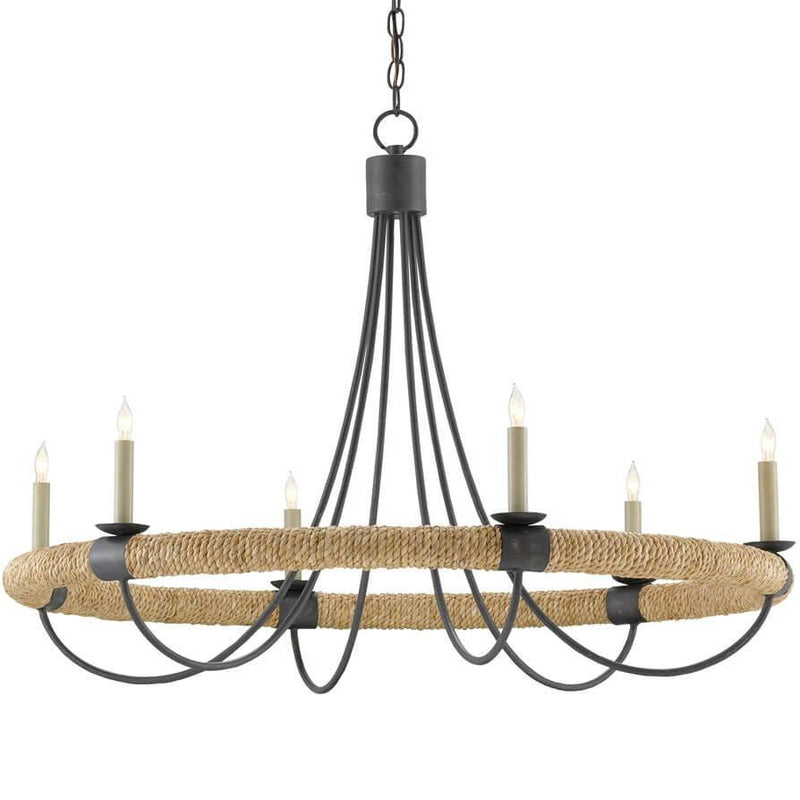 Natural Coastal Captain Rope Chandelier