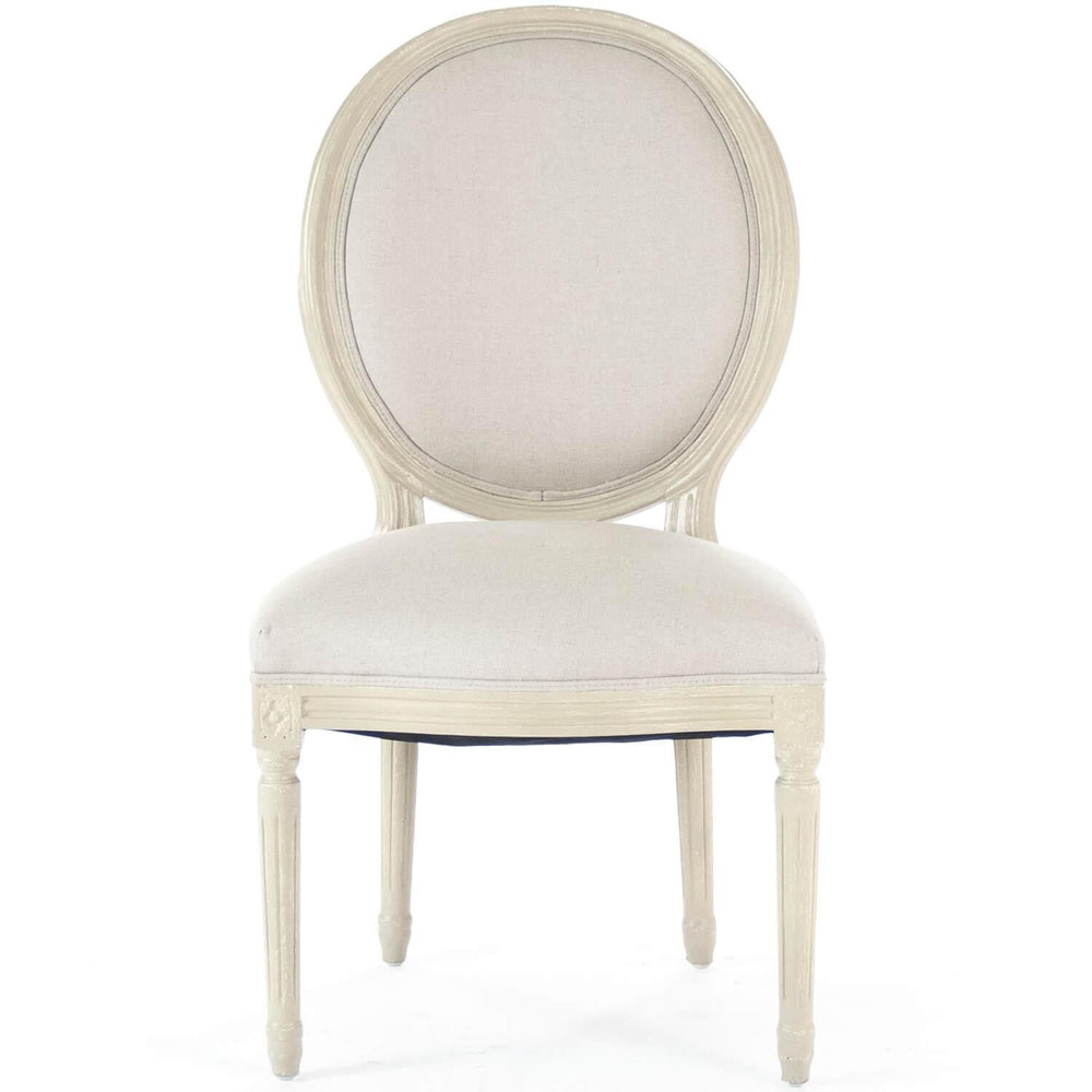 Cream Round Back Medallion Side Chairs - Shabby Chic