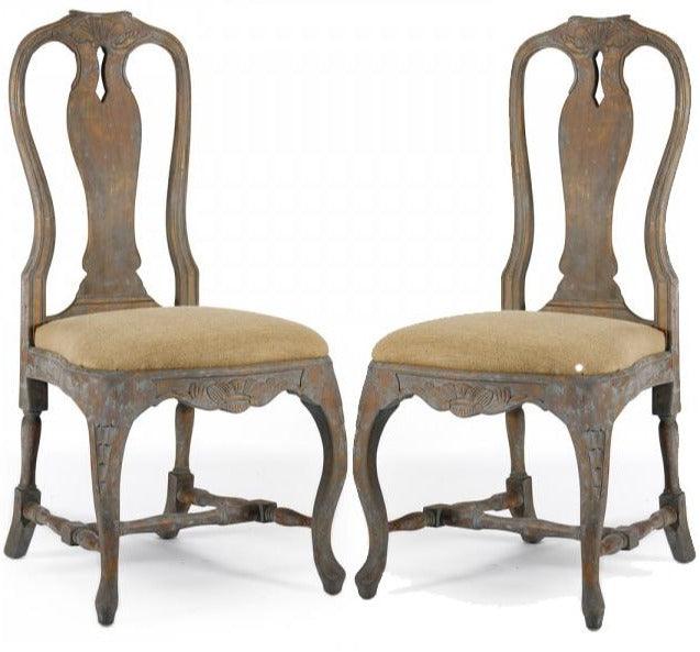 Distressed Provence Dining Chairs - Pair
