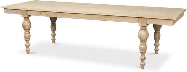 Extra Long Natural Wood Dining Table