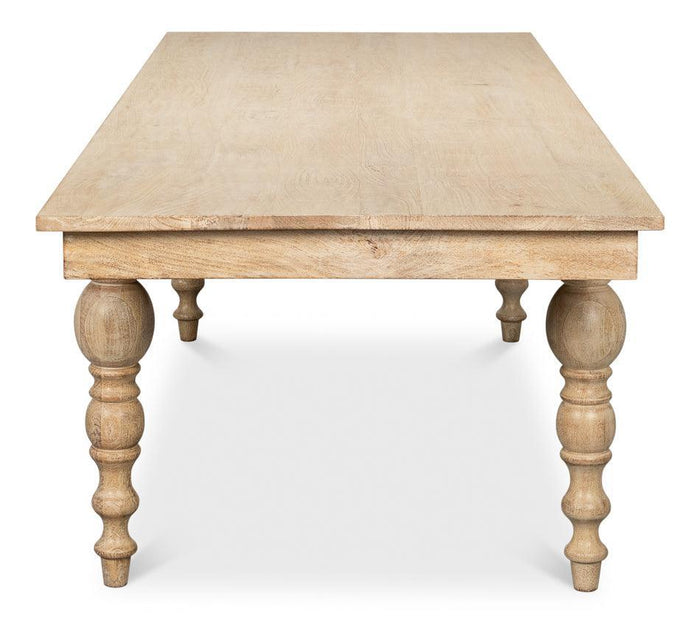 Extra Long Natural Wood Dining Table