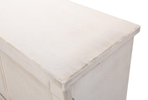 Extra Long Stucco White Buffet