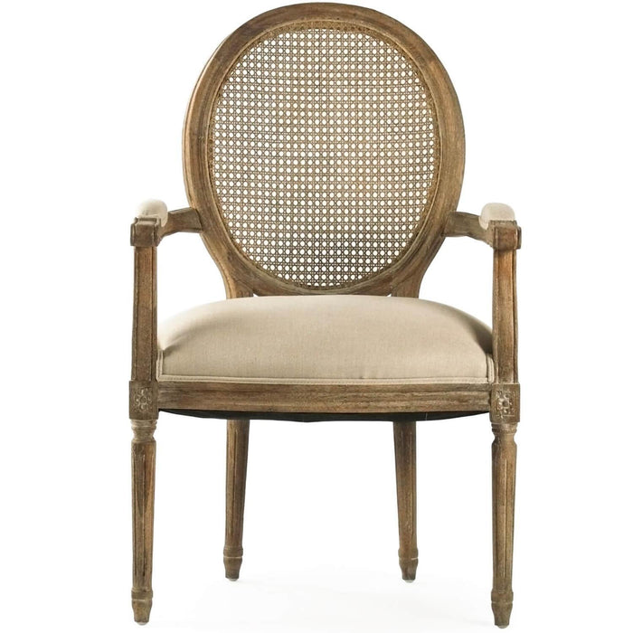 French Chic Cane Back Arm Chairs