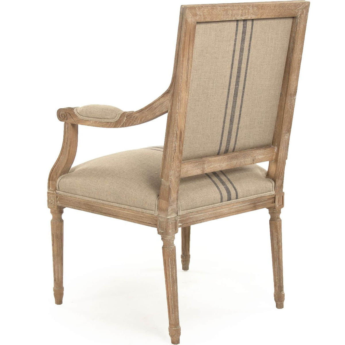 French Louis Blue Striped Arm Chairs – Belle Escape