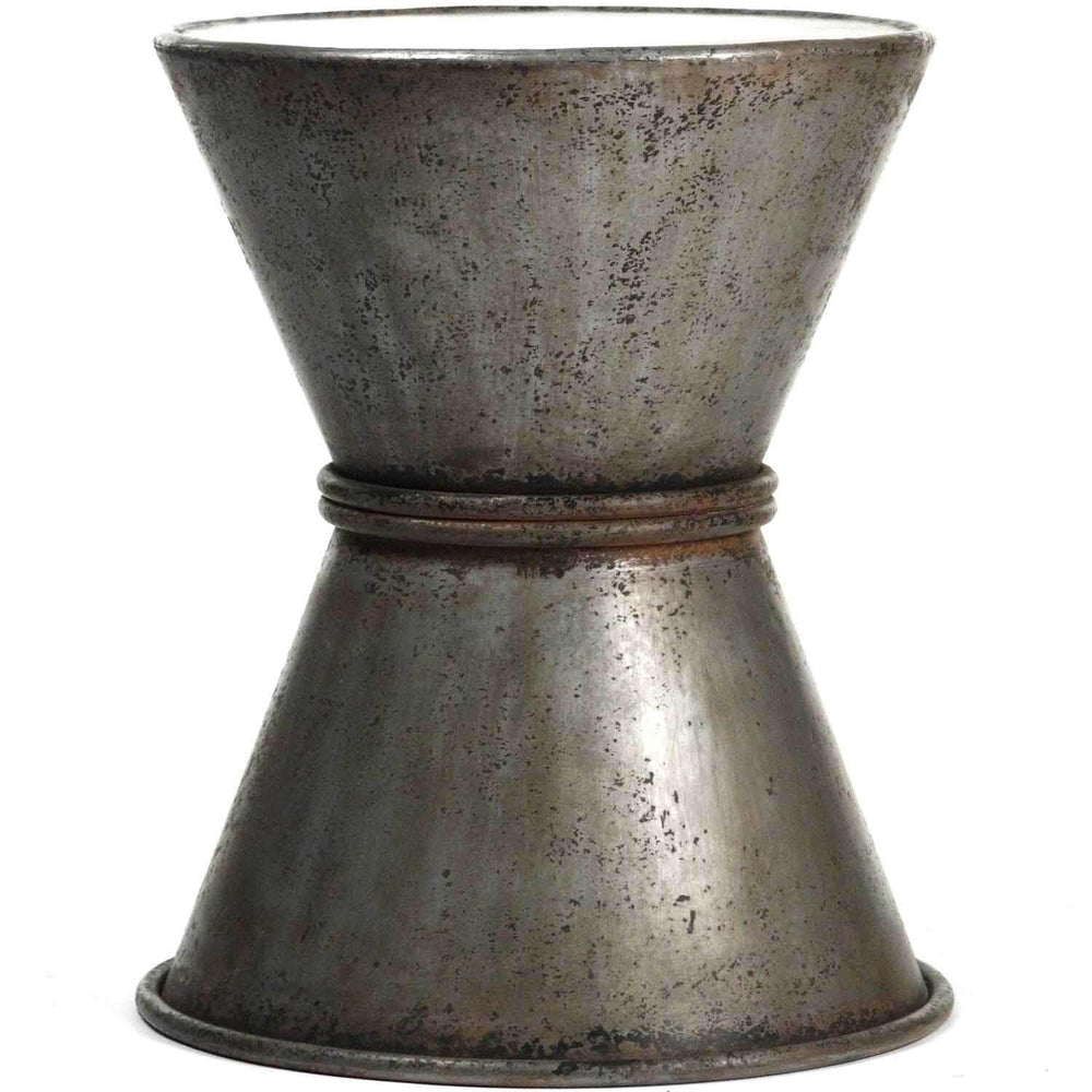 Galvanized Iron Stool - aged finish