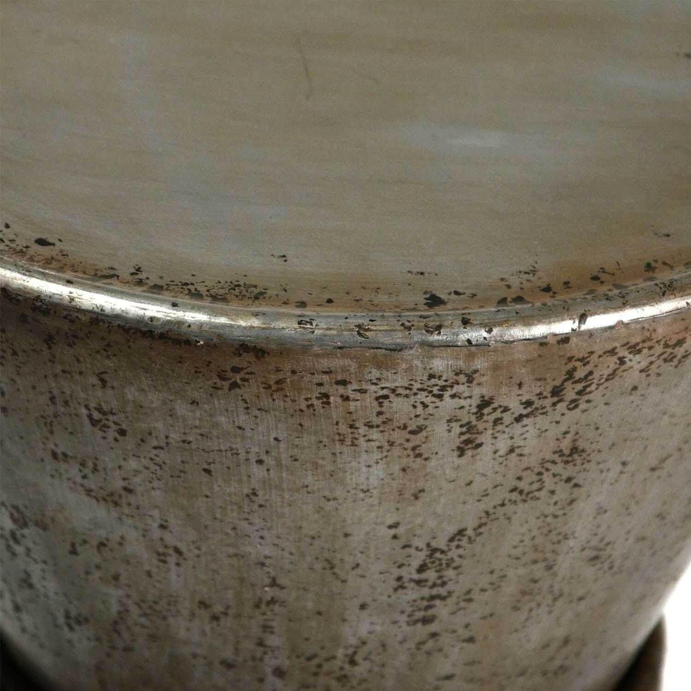 Galvanized Iron Stool - aged finish