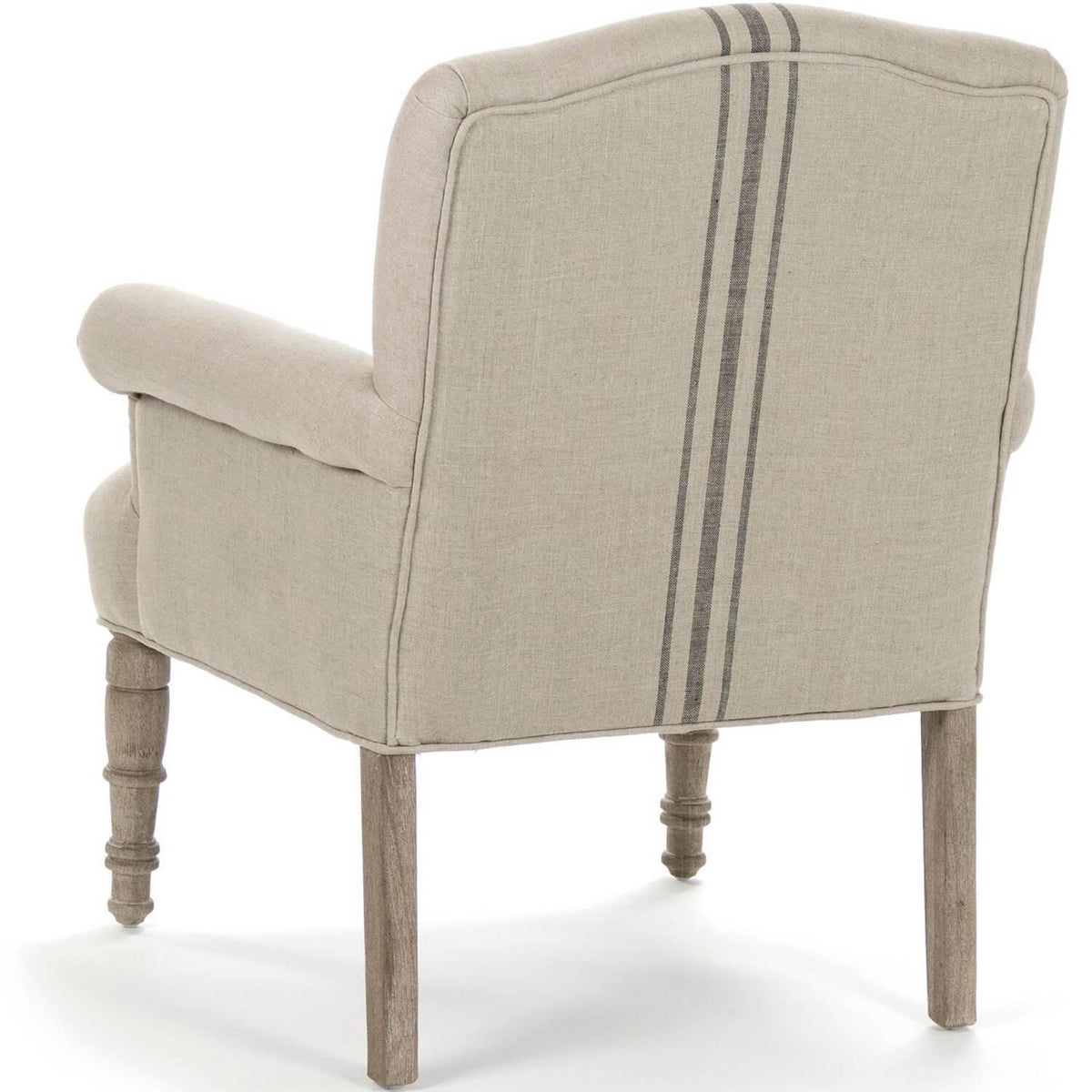 Gray Striped Club Chair - Provencal