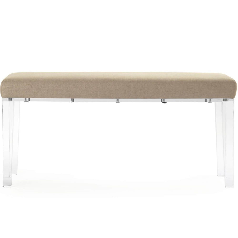 Modern French Blue Striped Bench