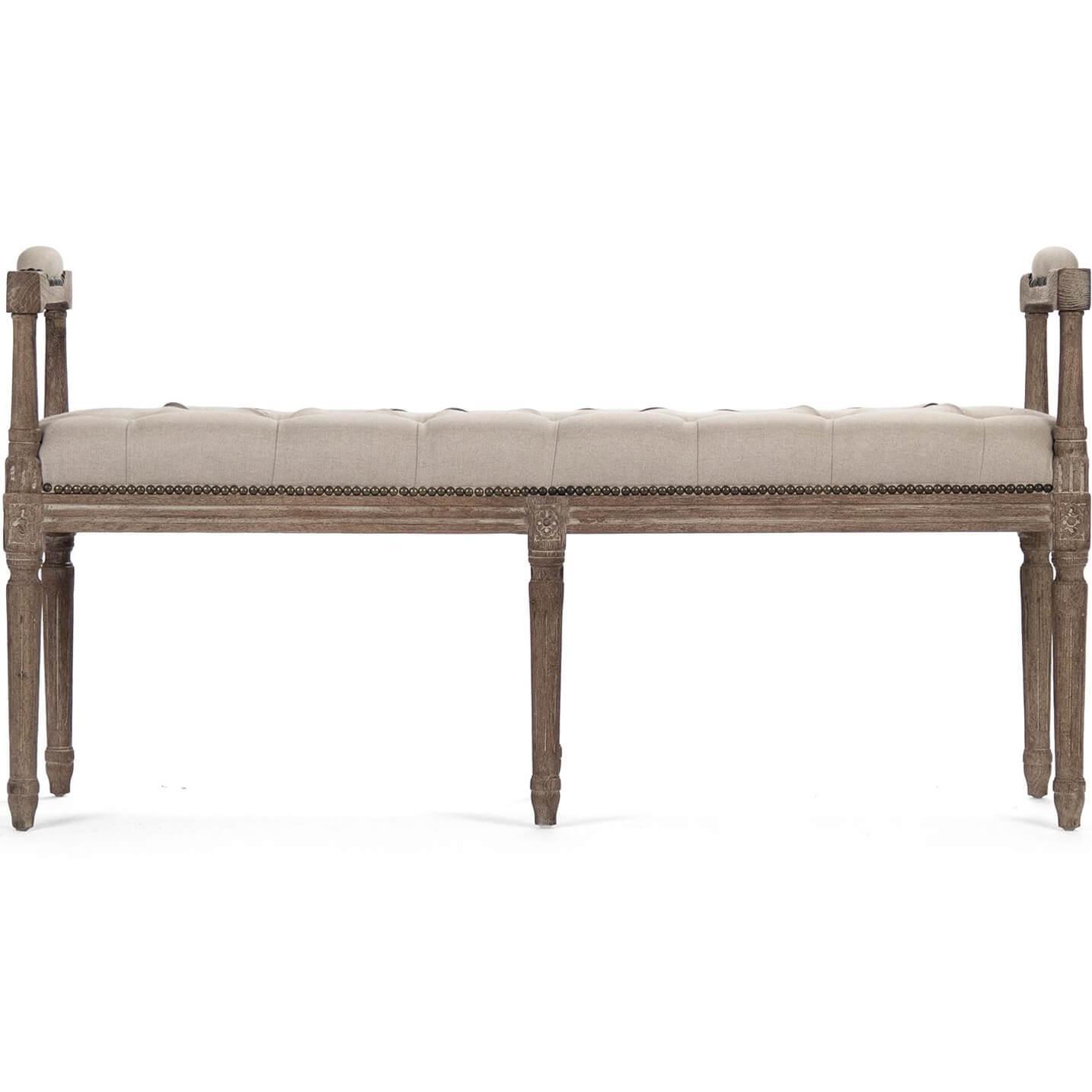Modern French Tufted Bench | Provence Chic – Belle Escape