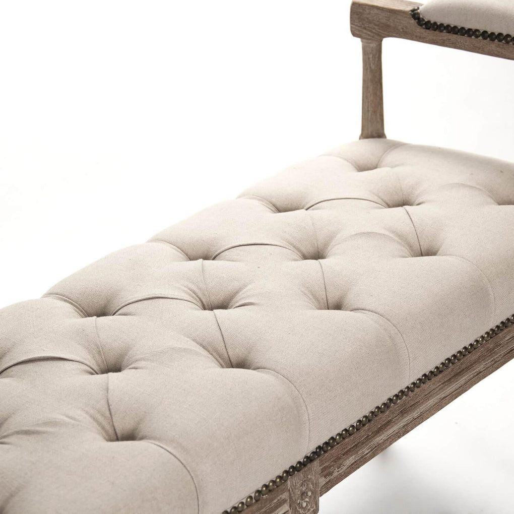 Modern French Tufted Bench | Provence Chic – Belle Escape