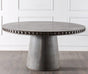 Modern Grey Wood Studded Dining Table