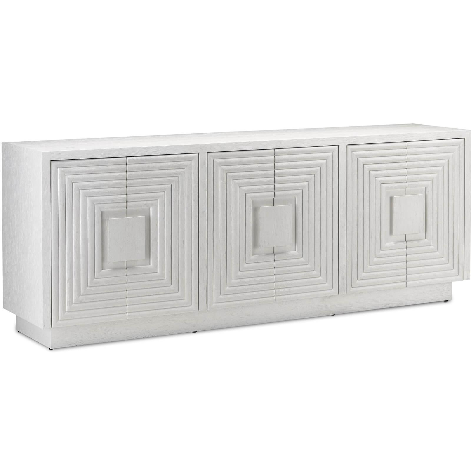 Contemporary Abella White Credenza